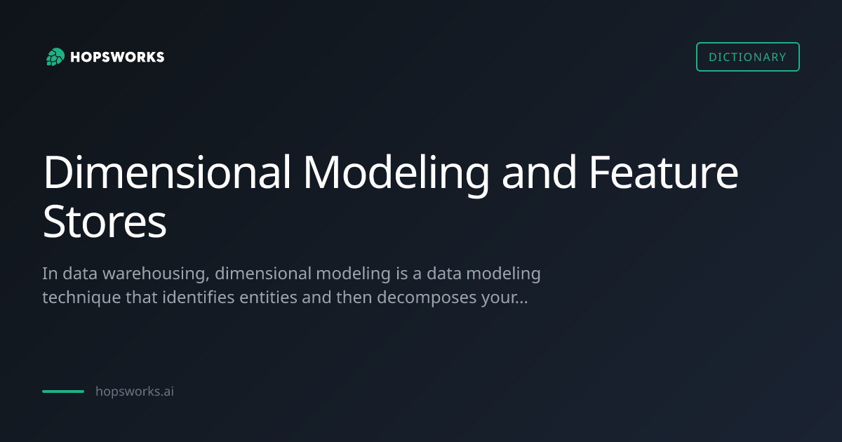 Dimensional Modeling and Feature Stores - MLOps Dictionary | Hopsworks