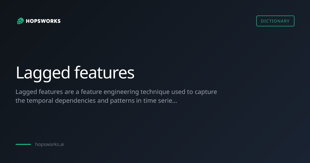 Lagged features - MLOps Dictionary | Hopsworks