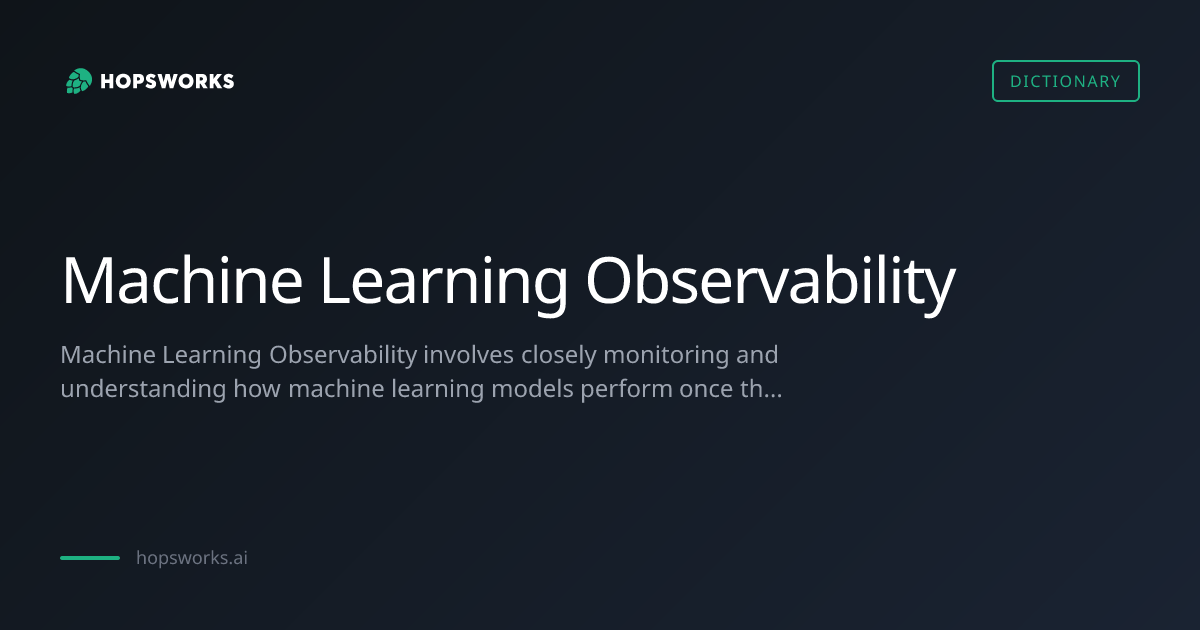 Machine Learning Observability - MLOps Dictionary | Hopsworks