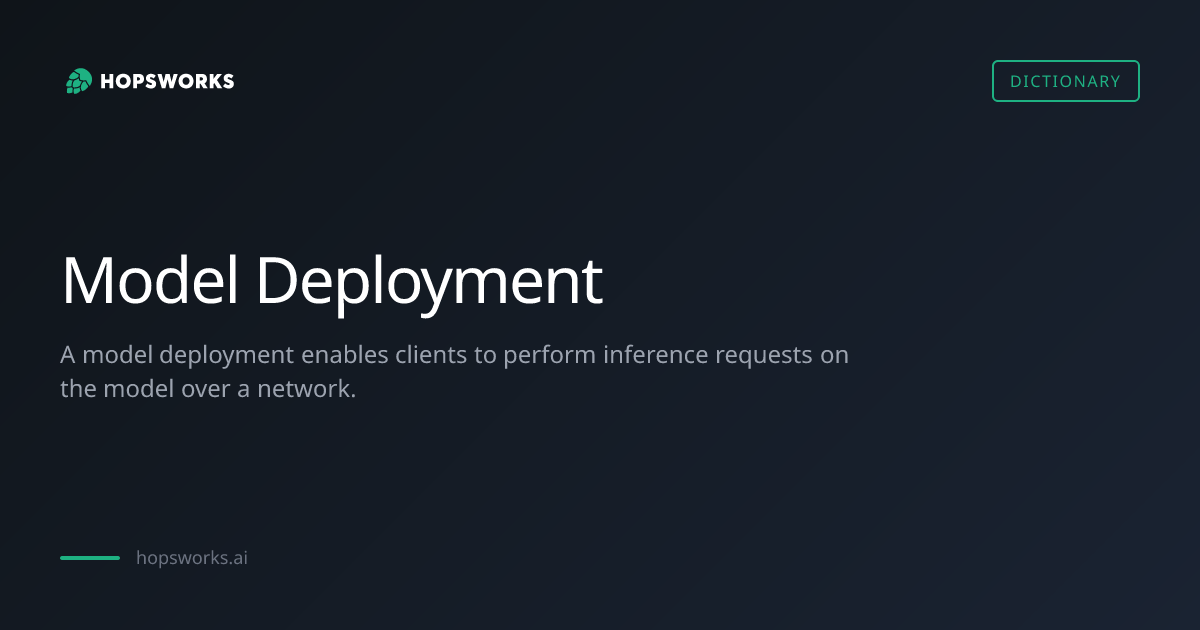 Model Deployment - MLOps Dictionary | Hopsworks