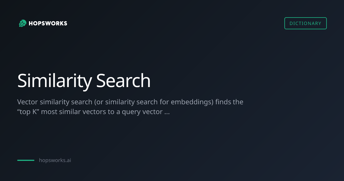 Similarity Search - MLOps Dictionary | Hopsworks